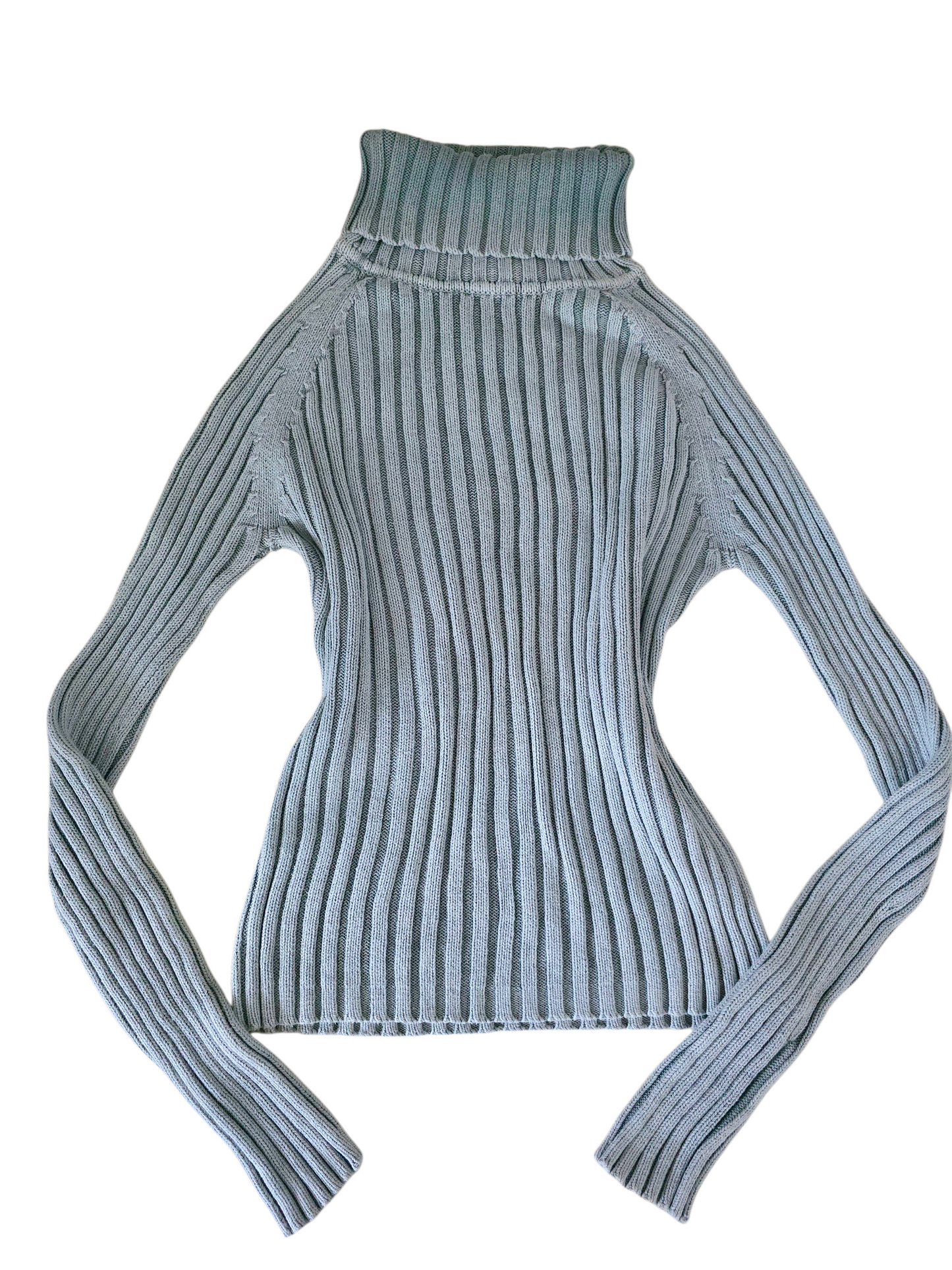 00s vintage ribbed blue sweater – zimfriperie